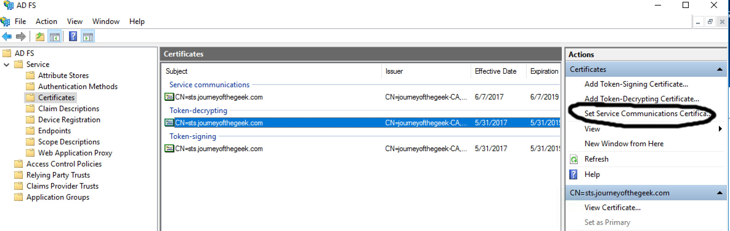 Helpful hints for resolving AD FS problems – Part 2 | Journey Of The Geek