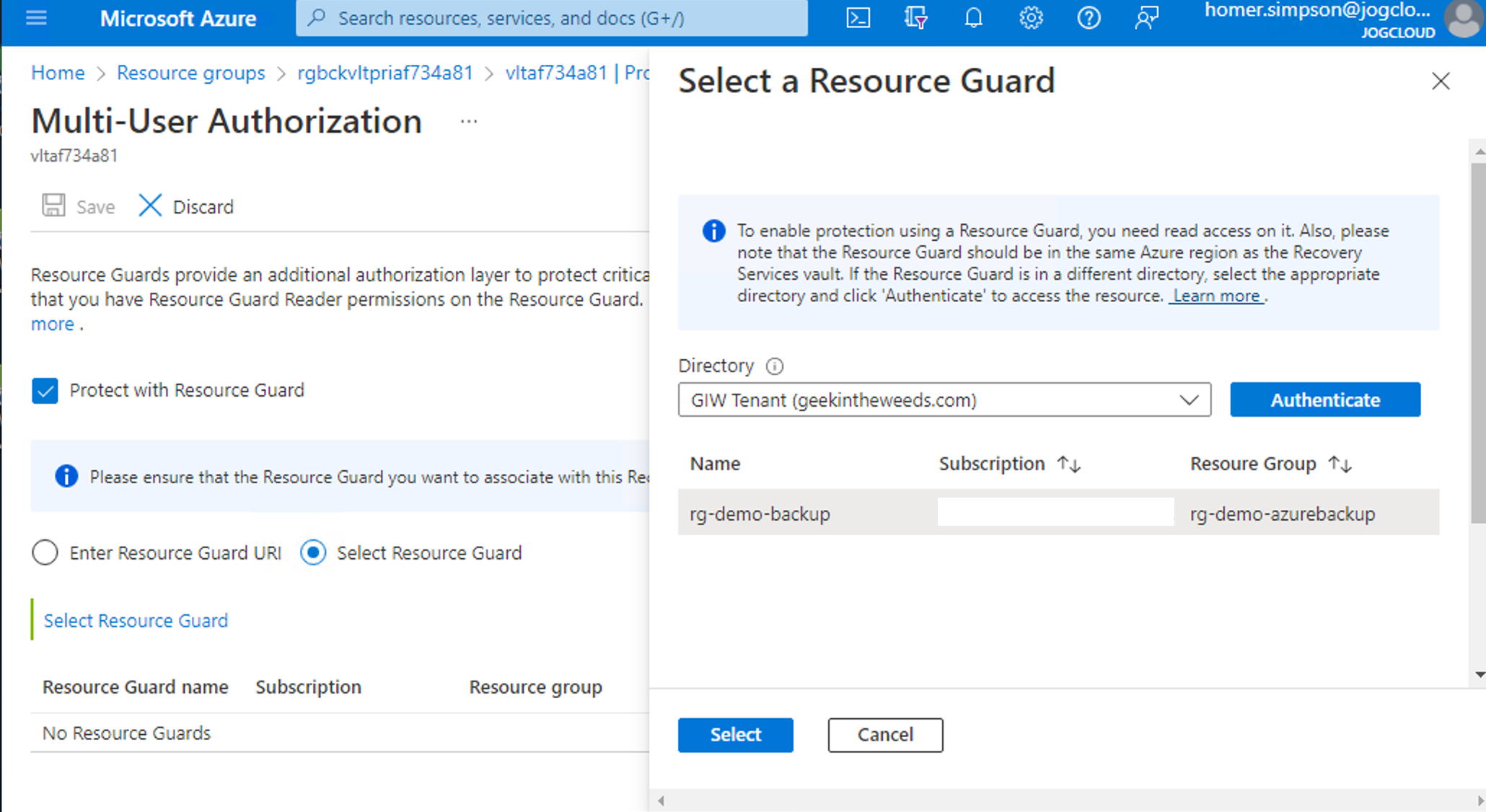 Protecting Azure Backups with Resource Guard – Part 2 | Journey Of The Geek
